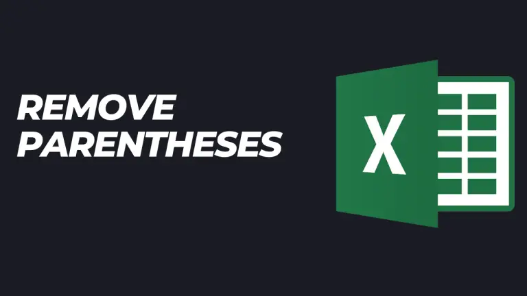 Remove Parentheses in Excel (4 Simple Methods) | Excel Curve