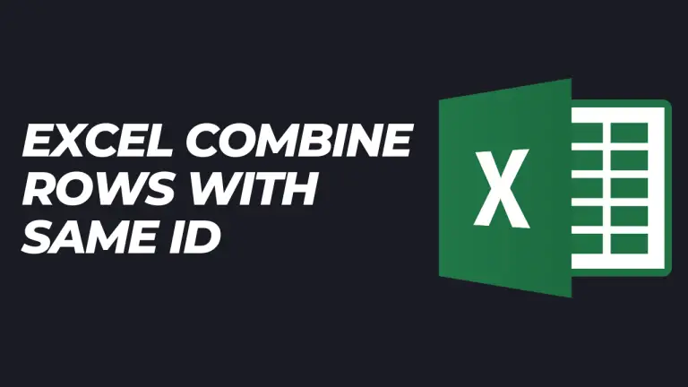 Excel Combine Rows With Same Id 3 Simple Methods