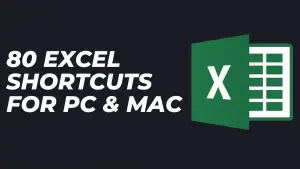 80 Excel Shortcuts You Need in 2025 (PC & Mac) – Free One‑Page Cheat ...